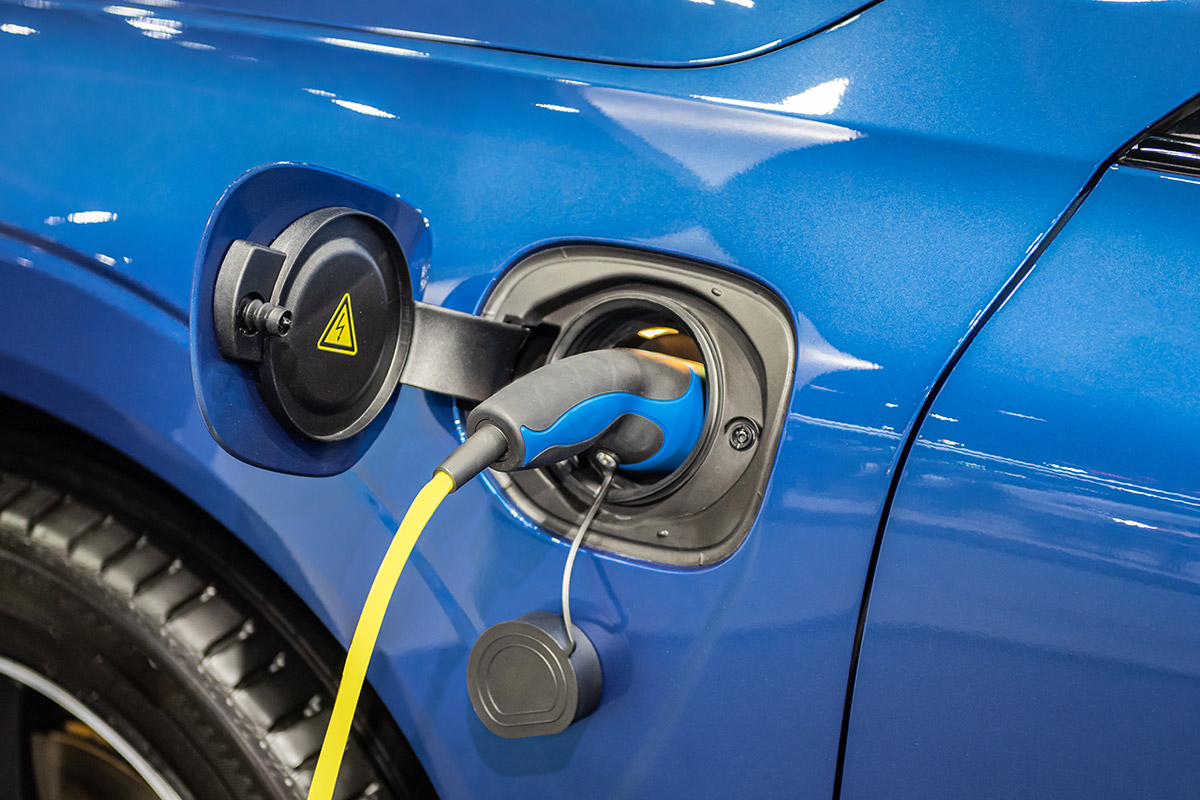 Electric vehicle charging point installation near Peterborough